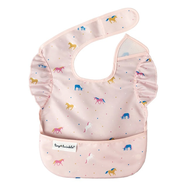 Tiny Twinkle Mess Proof Ruffle Easy Bib (Various Designs)