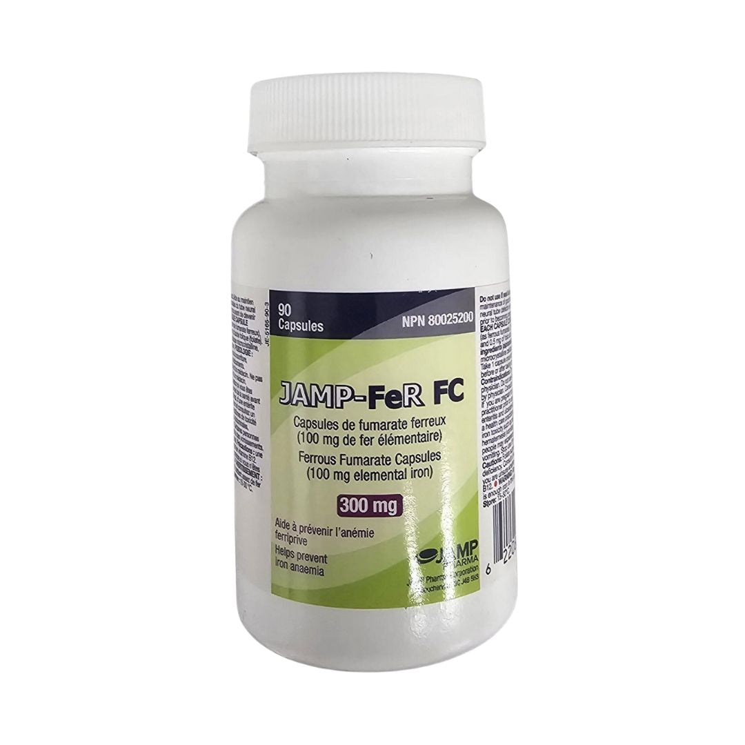 JAMP Ferrous Folic Acid & Vitamin C 300mg 90 Capsules