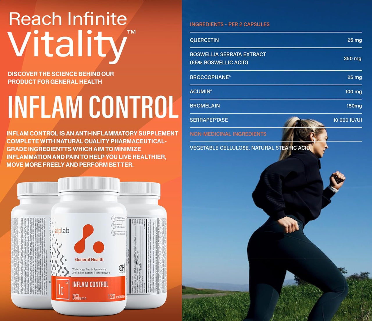 ATP Lab Inflam Control 120 Capsules