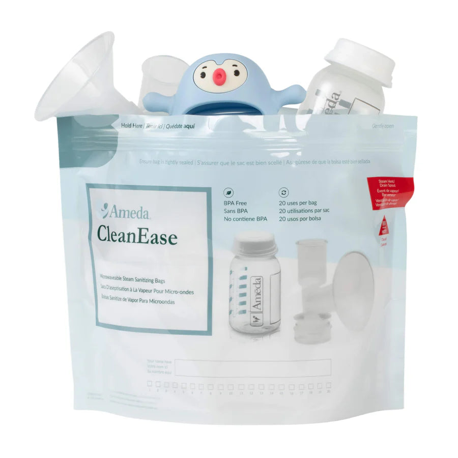 Ameda CleanEase Microwaveable Steam Bags 100 PK