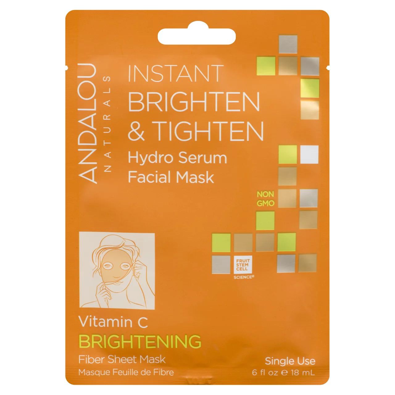Andalou Naturals Instant Brighten & Tighten Hydro Serum Facial Sheet M