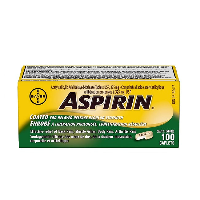 Aspirin Regular Strength Coated 325mg Caplets