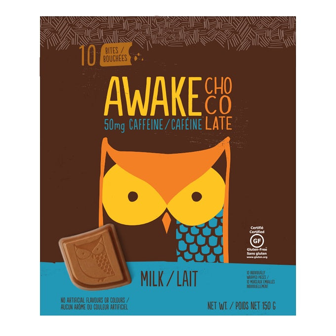 Awake Caffeinated Milk Chocolate 8 Pouches x 135g (DISCONTINUED)