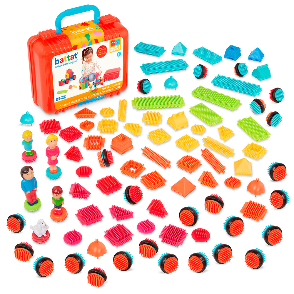 Battat Bristle Blocks Big Value Case 85 Pieces