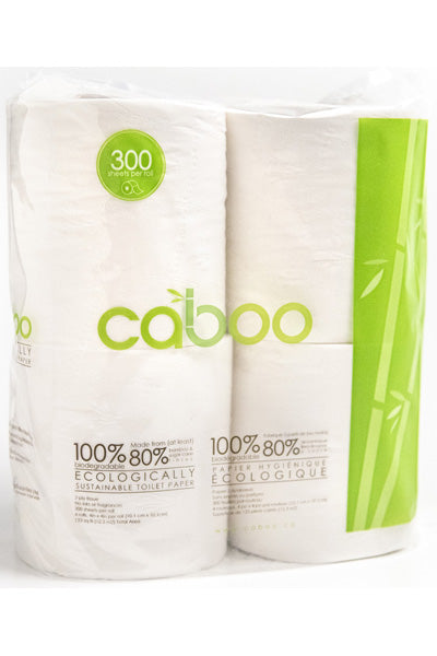 Caboo Tree-Free TP Bamboo Bath Tissue 4 x 300 Counts