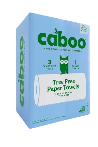 Caboo Tree-Free Bamboo Paper Towels 3 x 75 Counts