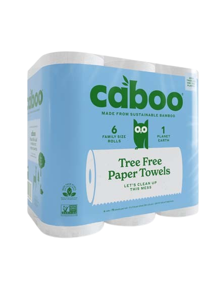 Caboo Tree-Free Bamboo Paper Towels 6 x 75 Counts