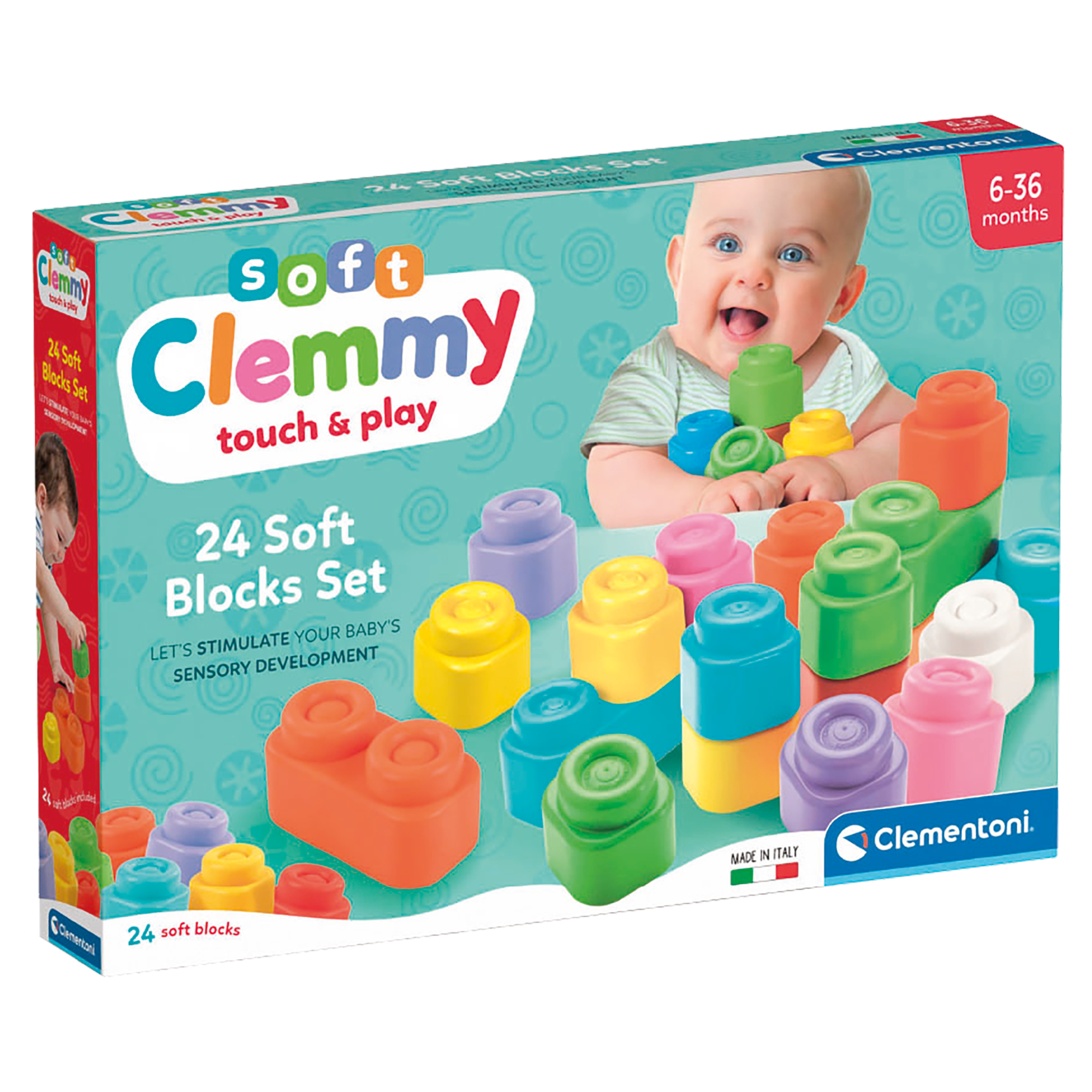 Clementoni Soft Clemmy 24 Soft Blocks Set