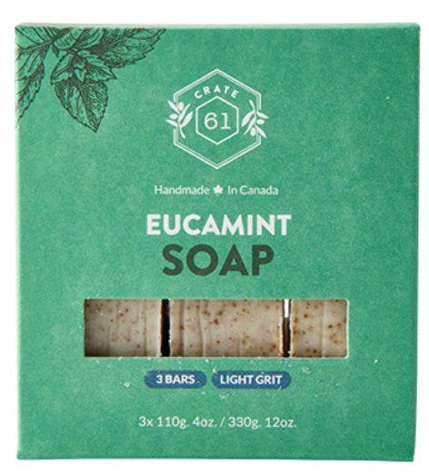 Crate 61 Eucamint Vegan Soap Bar 3-Pack