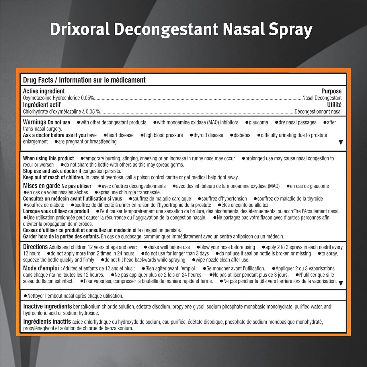 Drixoral Nasal Spray: 30mL Relief