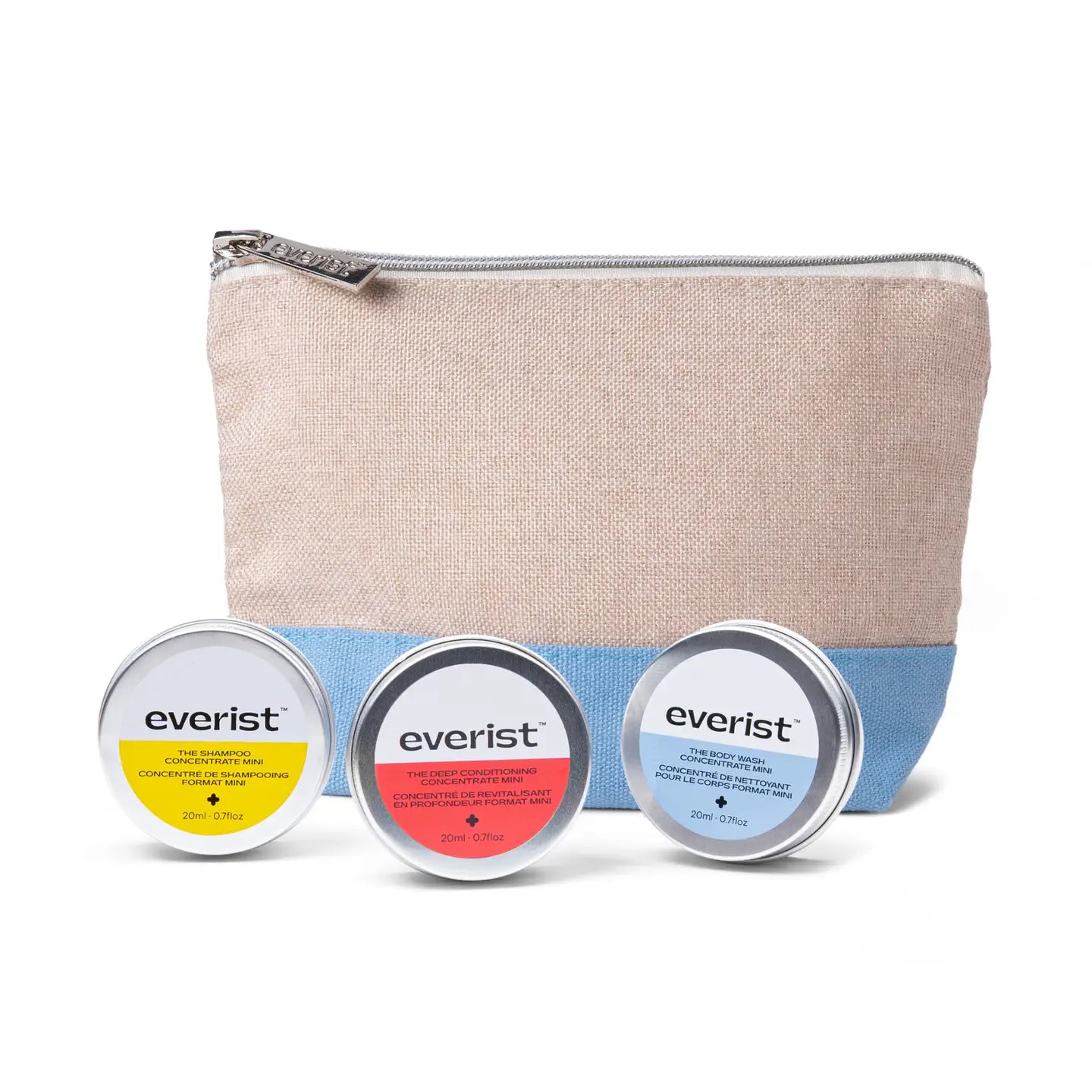 Everist The Shower Essentials Travel Kit - Shampoo, Conditioner & Body