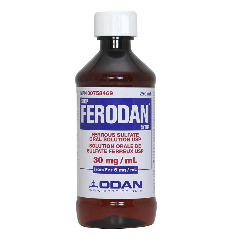 Ferodan Ferrous Sulfate Oral Solution USP 30mg 250mL