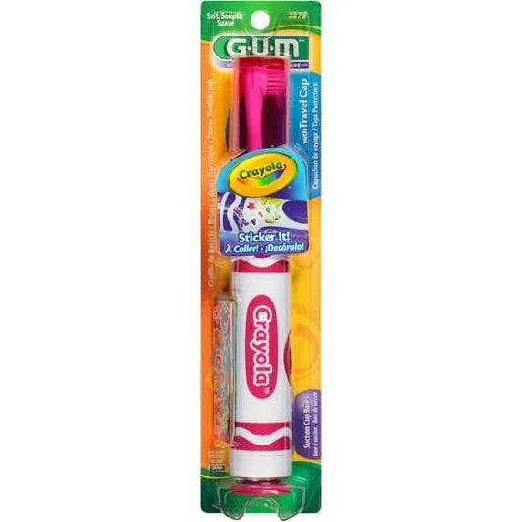 GUM Crayola Marker Power Toothbrush with Stickers 1 Each
