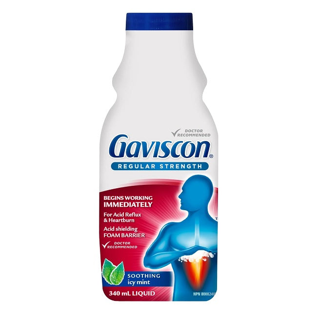 Gaviscon Regular Strength Soothing Liquid Icy Mint (Various Sizes)
