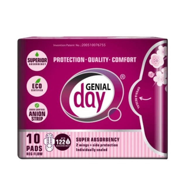 Genial Day Regular Flow Pads 10 Count