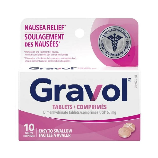 Gravol Nausea Relief Easy to Swallow Tablets 50mg