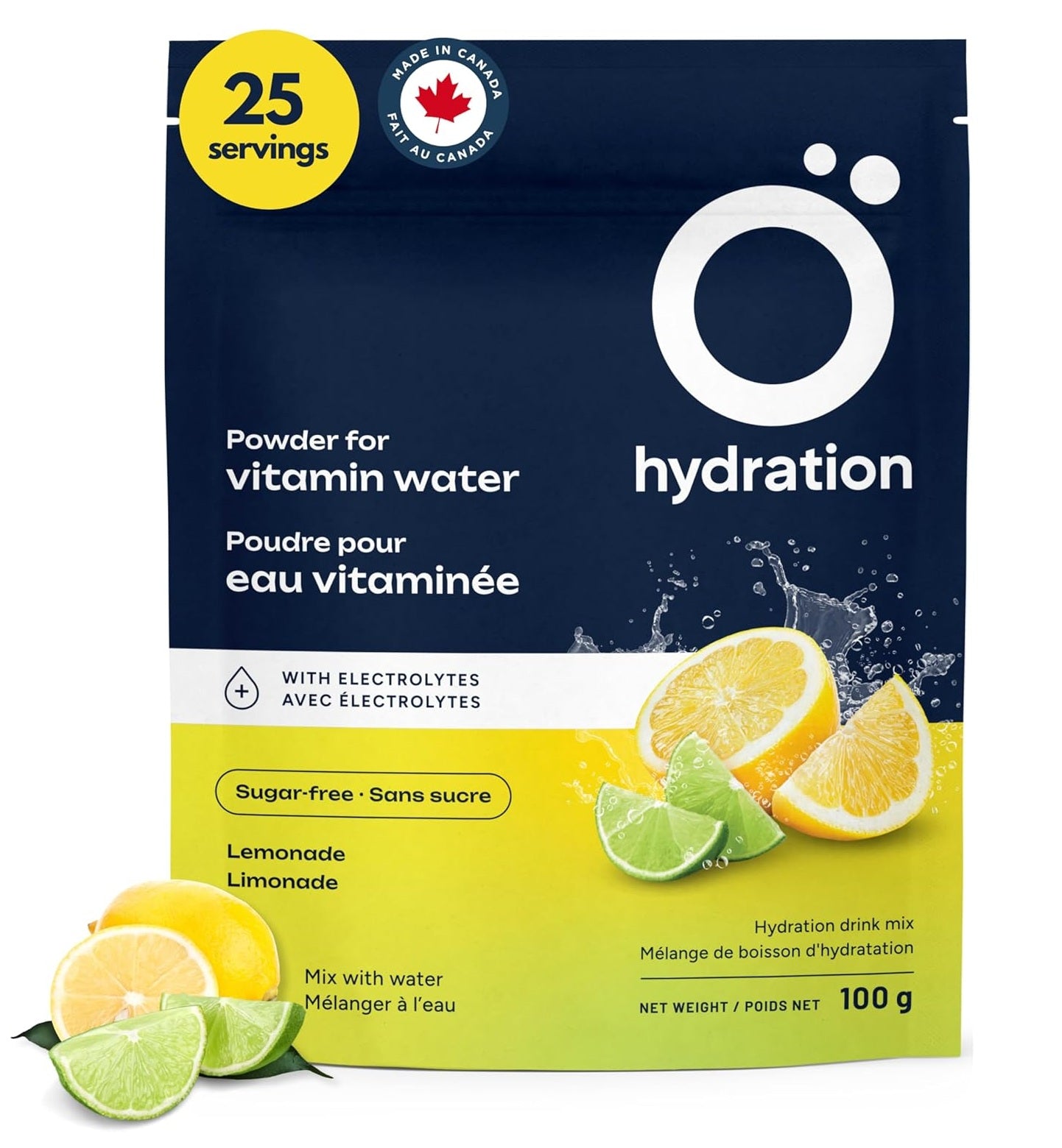 O Hydration - Lemonade Flavored Vitamin Water Booster Drink Mix