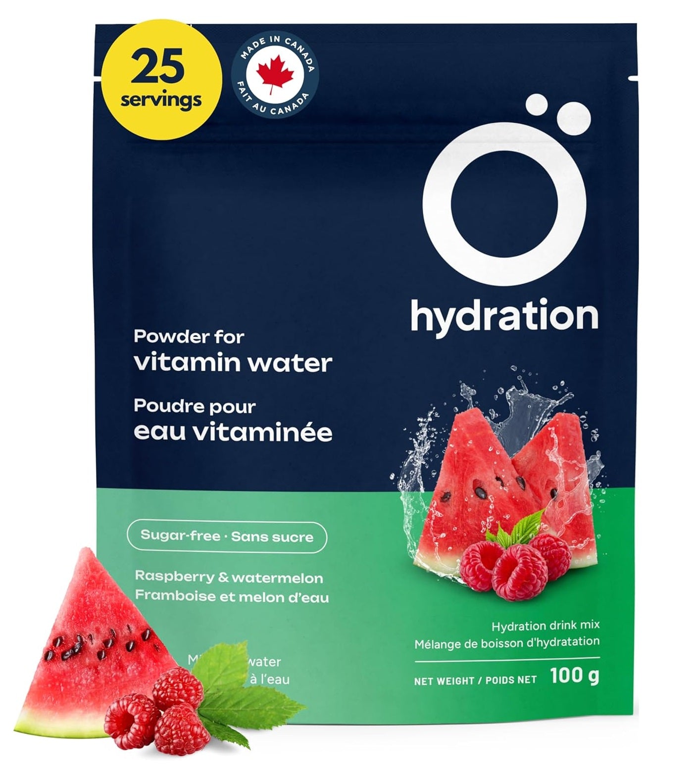 O Hydration - Raspberry & Watermelon Flavored Vitamin Water Booster ...