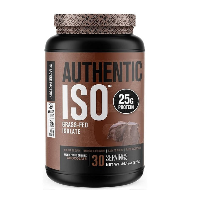 Jacked Factory Authentic ISO Grass-Fed Whey Protein Isolate 30 Servings