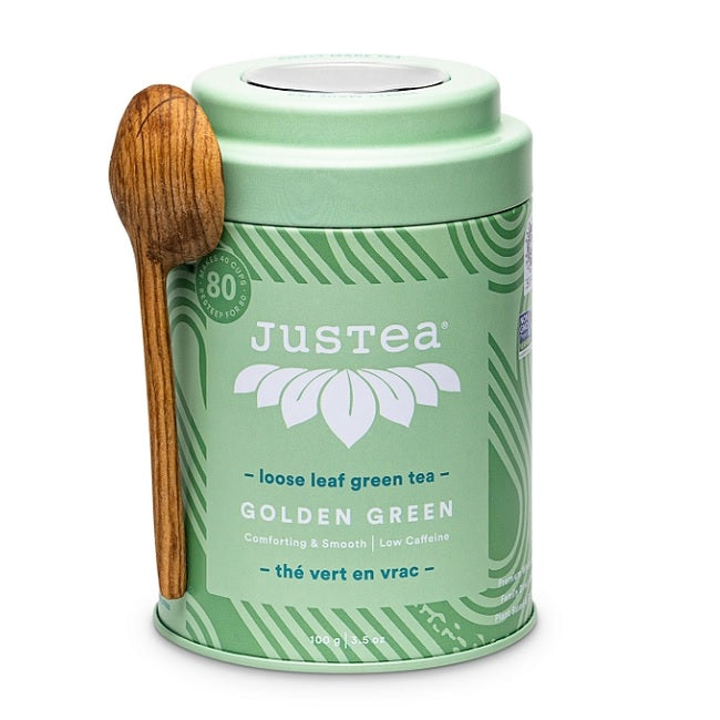 JusTea Loose Leaf Green Tea Golden Green 100g