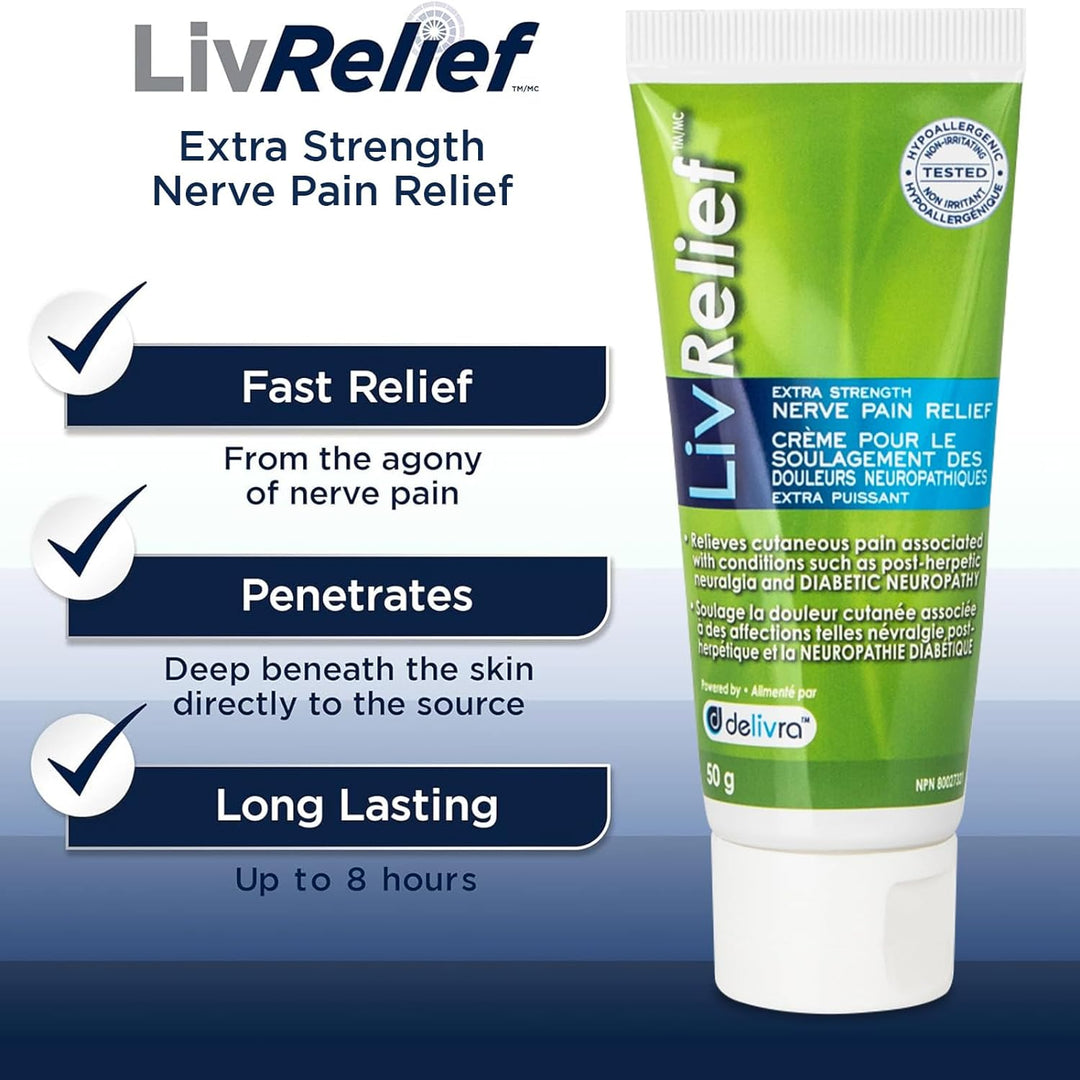 LivRelief 50g: Fast-Acting Nerve Pain Relief Cream