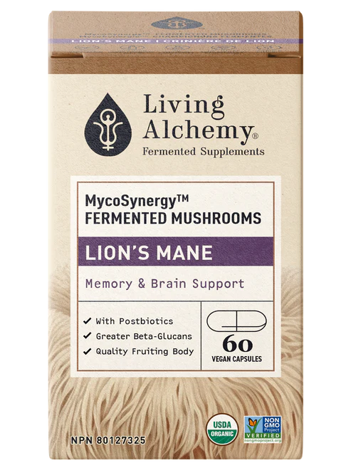 Living Alchemy LION’S MANE: Memory & Brain Support 60 Capsules