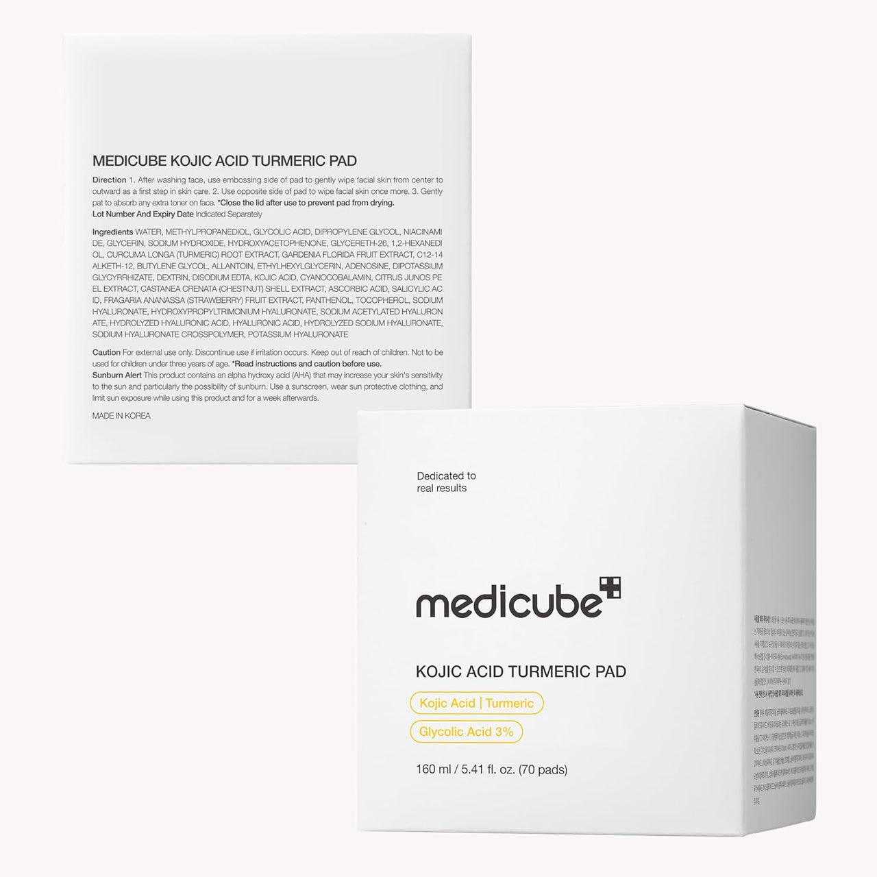 Medicube Kojic Acid Turmeric Toner Pad 160 mL / 70 Pads