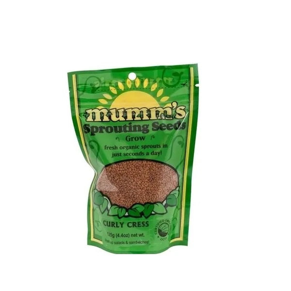 Mumm's Sprouting Seeds Curly Cress 125g – Non-GMO