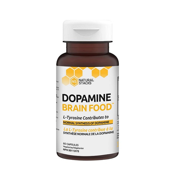 Natural Stacks Dopamine Brain Food With L-Tyrosine 60 Capsules