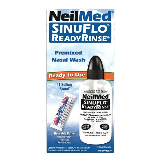 NeilMed SinuFlo ReadyRinse Premixed Nasal Wash Ready To Use 240mL
