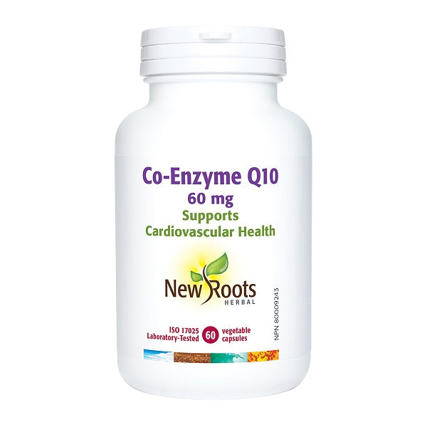 New Roots Herbal Co-Enzyme Q10 60mg 60 Vegetable Capsules