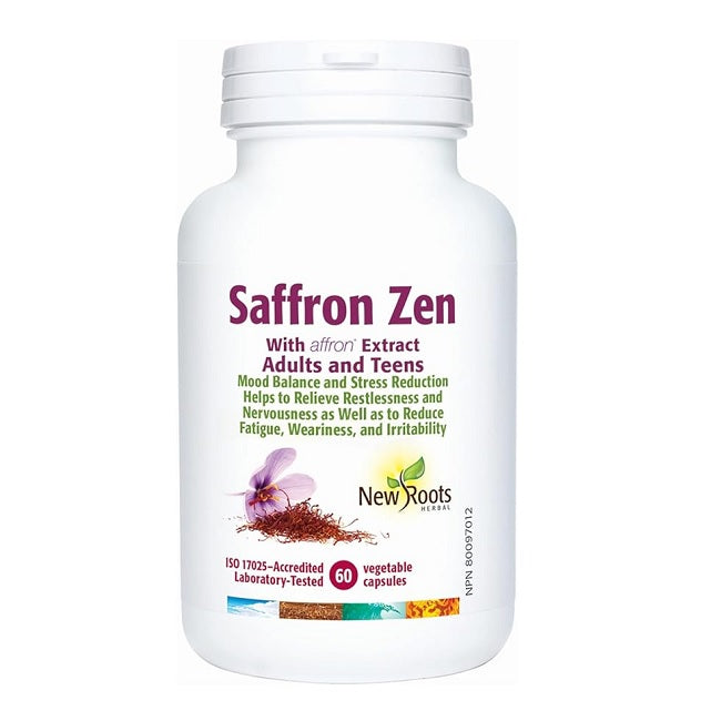 New Roots Herbal Saffron Zen with Affron Extract 60 Capsules