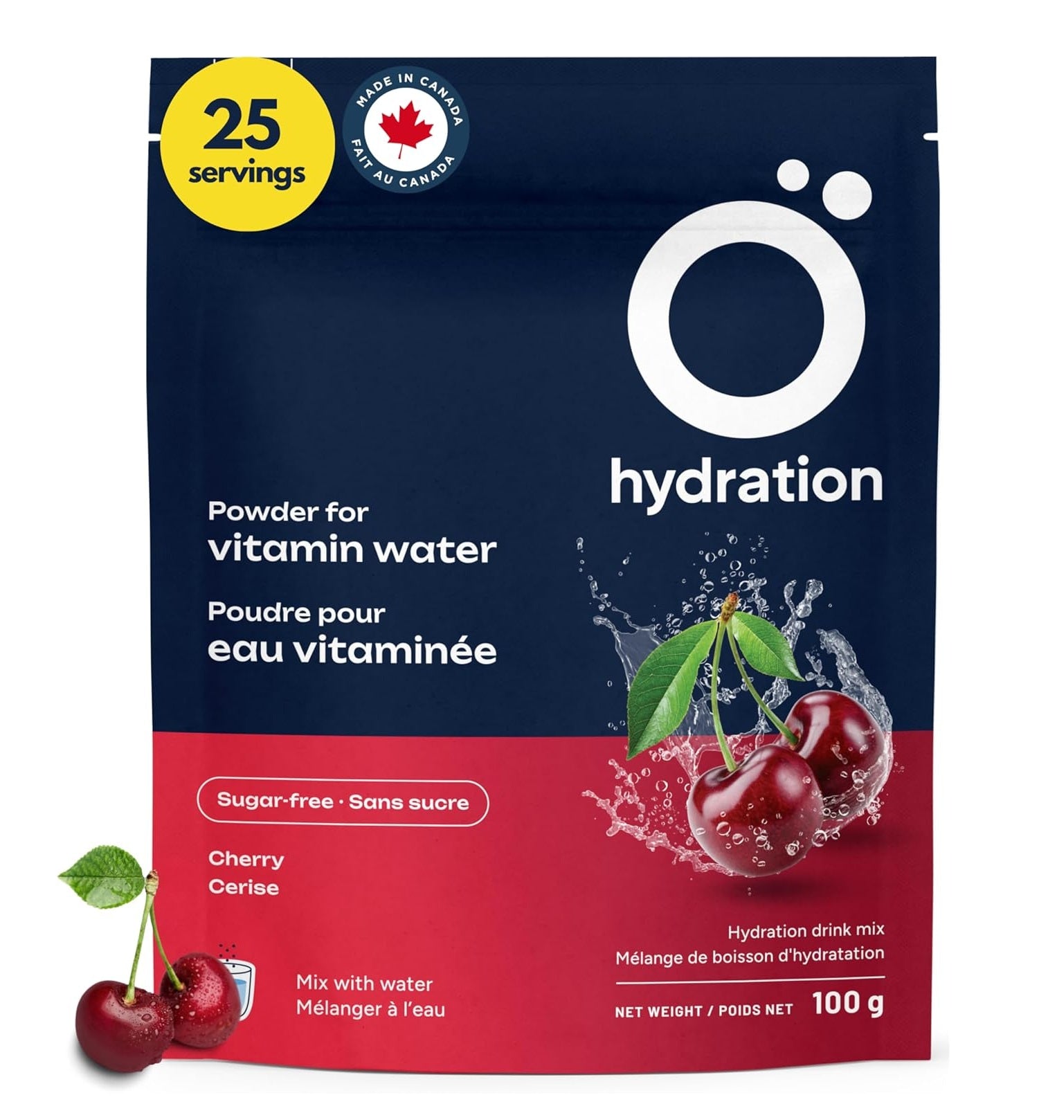 O Hydration - Cherry Flavored Vitamin Water Booster Drink Mix