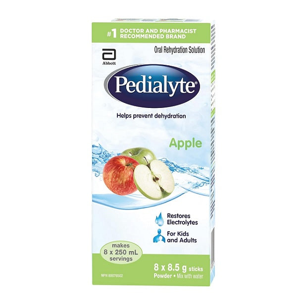 Pedialyte Apple Electrolyte Powder Sticks - 8x8.5g