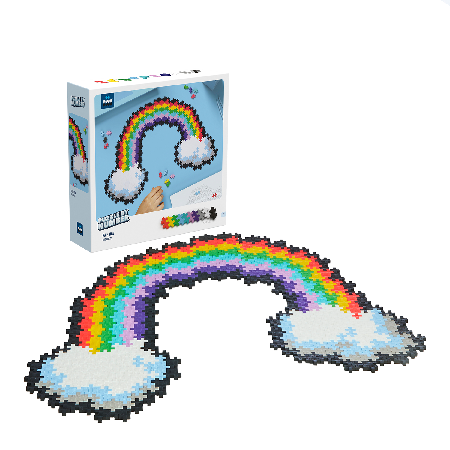 Plus Plus Puzzle by Number Rainbow 500pcs