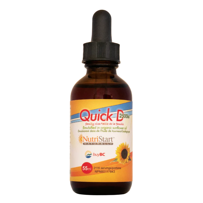 NutriStart Quick D 2500 IU Liquid Vitamin D Organic Base Emulsified