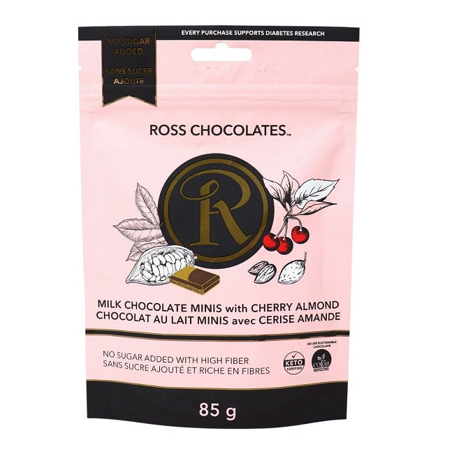 Ross Chocolates Milk Chocolate | Sugar-Free Cherry Almond
