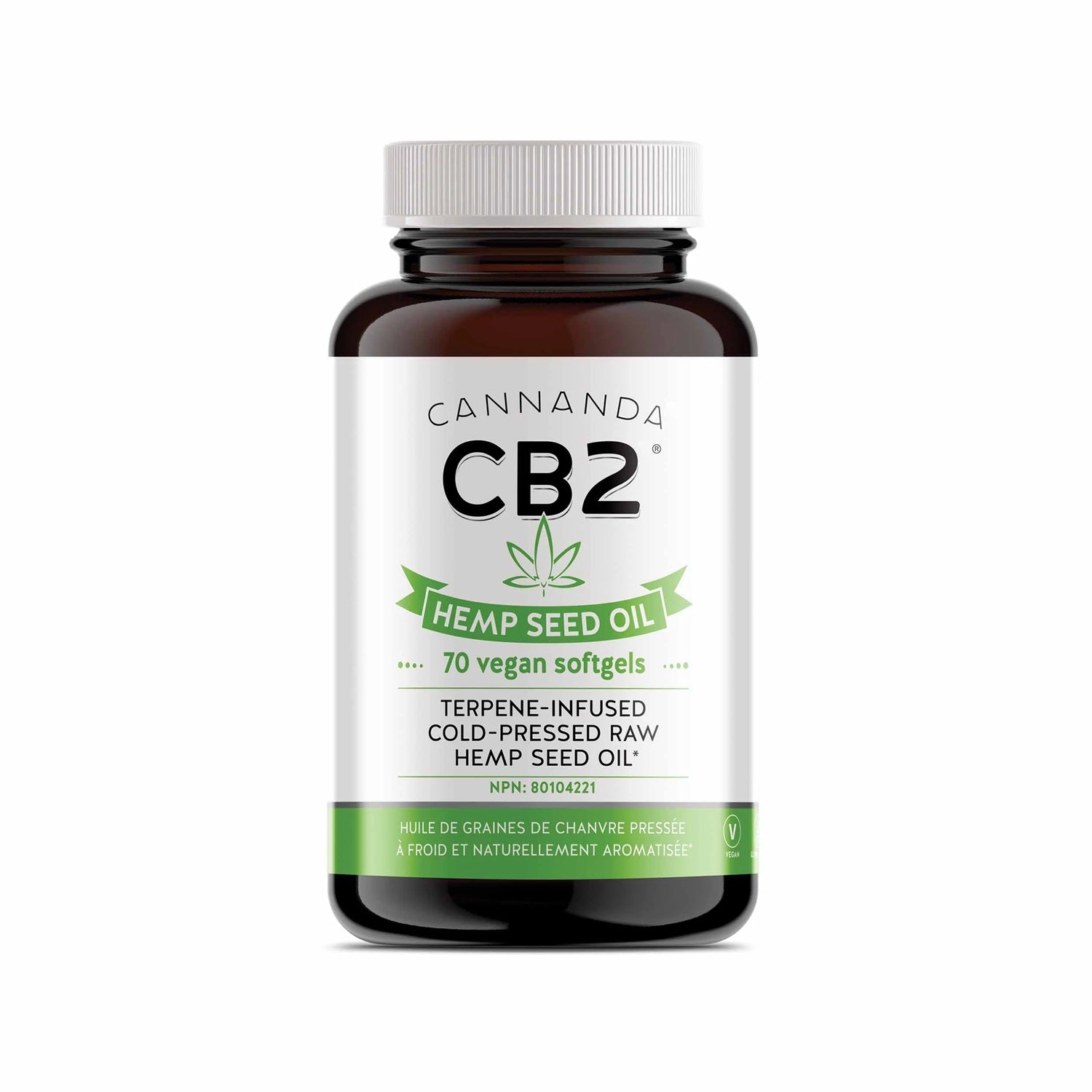 Cannanda CB2 Hemp Seed Oil 70 Vegan Softgels