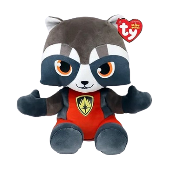 Raccoon Rocket Soft Body Beanie - Authentic Plush Toy