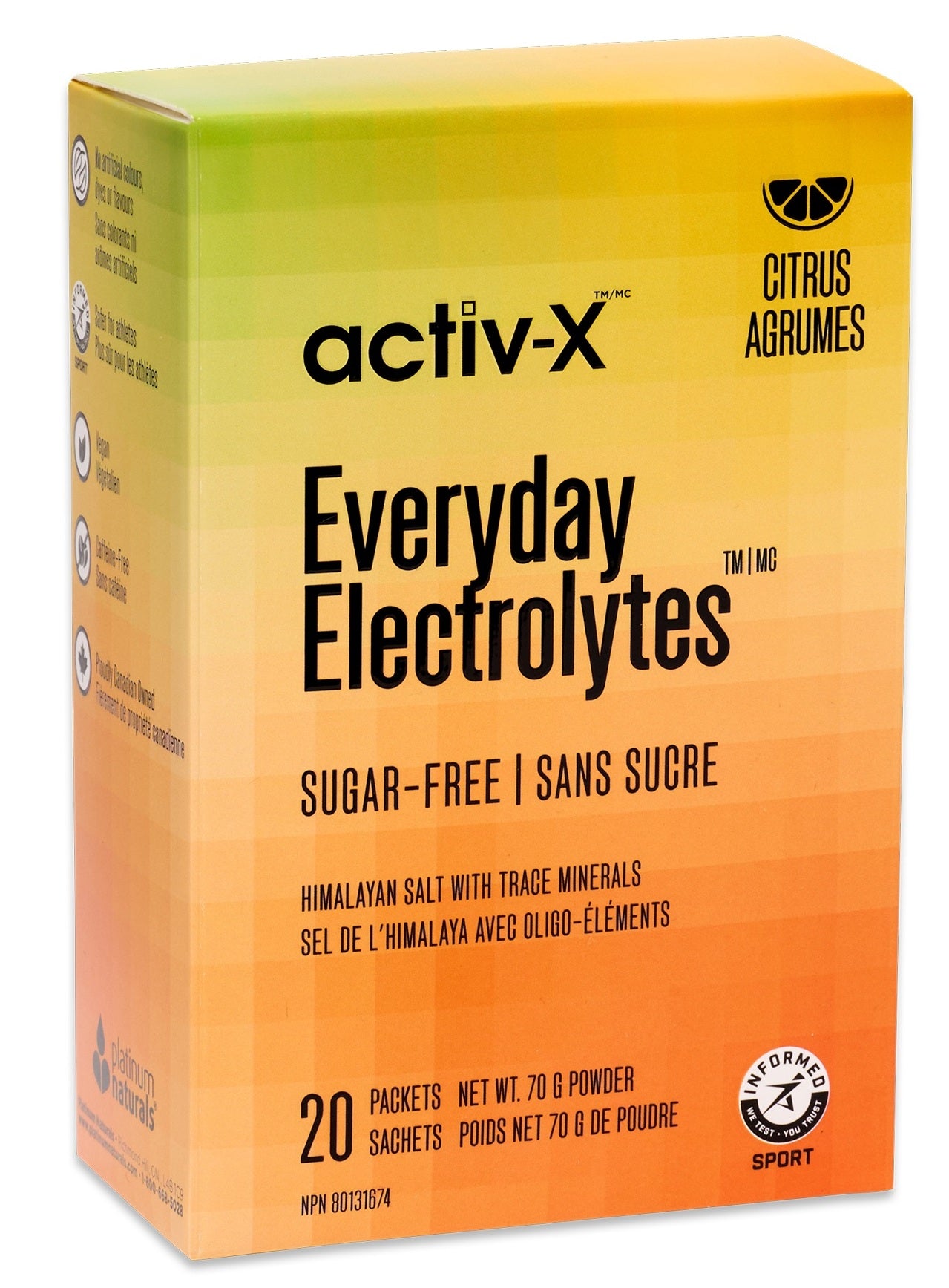 Platinum Naturals Activ X Everyday Electrolytes Citrus