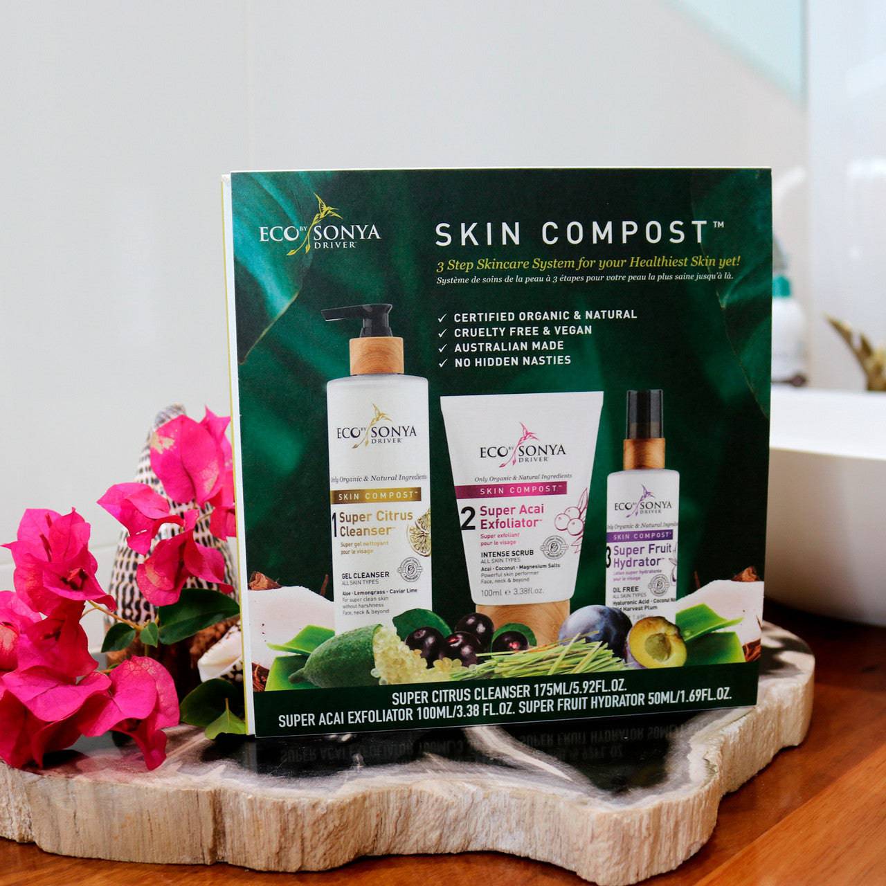 Eco By Sonya Driver Skin Compost 3 Step Skincare System Kit