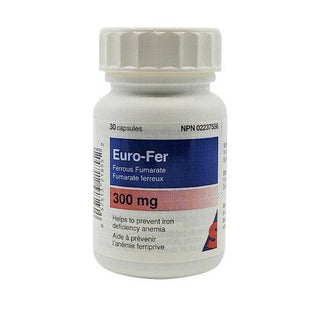 Euro-Fer Ferrous Fumarate 300mg Capsules (Various Sizes)