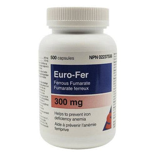 Euro-Fer Ferrous Fumarate 300mg Capsules (Various Sizes)