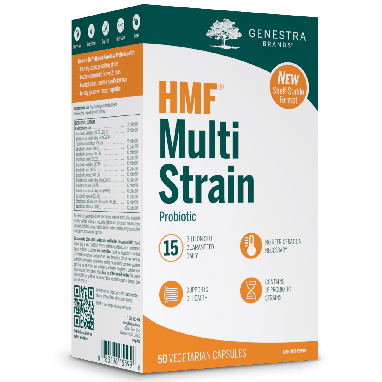 Genestra HMF Multi Strain Probiotic (Shelf-Stable) 50 Vegetarian Capsu