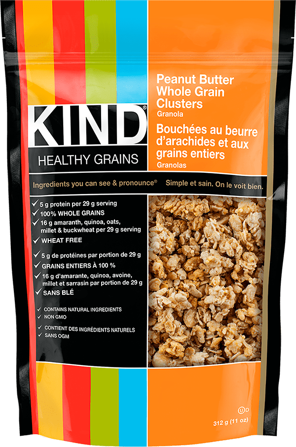 Kind Snacks Healthy Grains Whole Grain Peanut Butter Clusters Bag 312