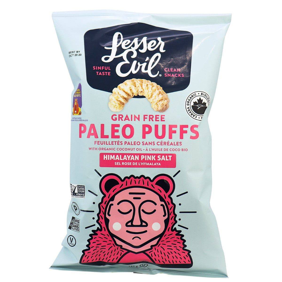 LesserEvil Grain Free Paleo Puffs - Himalayan Pink Salt 142g x 9 ...