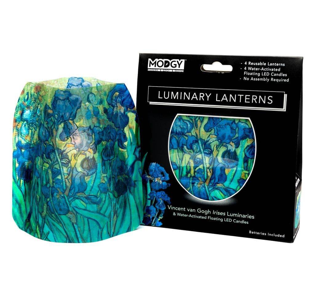 Modgy Luminary Lanterns Irises by Van Gogh - Set of 4