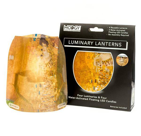 Modgy Luminary Lanterns Portrait of Adele by Klimt - Set of 4
