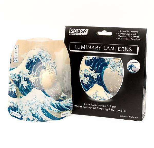 Modgy Luminary Lanterns The Great Wave - Hokusai Set of 4