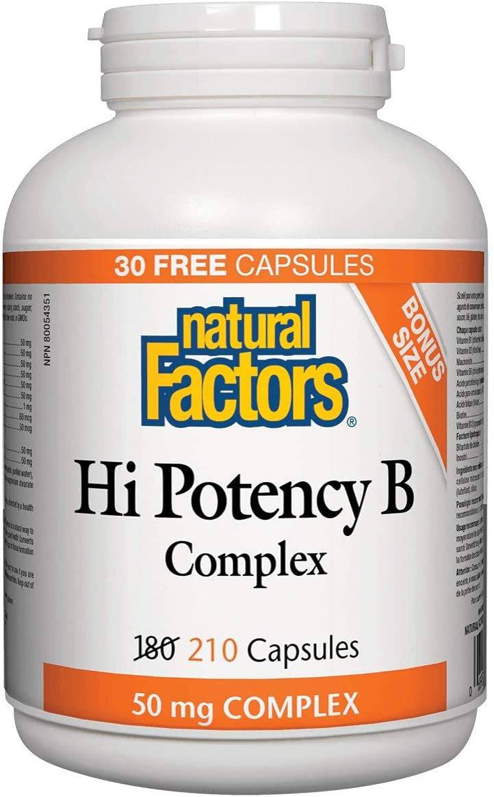 Natural Factors Hi Potency B Complex 50mg 210 Capsules